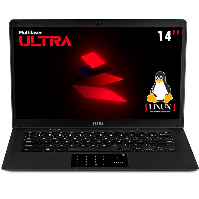 Notebook Multilaser Ultra Celeron N4020 14.1'' HD 128GB SSD 4GB Linux Preto - UB233