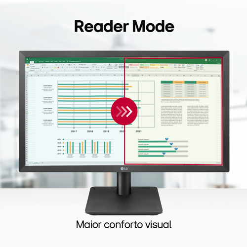 Monitor Gamer LG 21,5'' Full HD 75Hz 5ms HDMI VA FreeSync - 22MP410-B