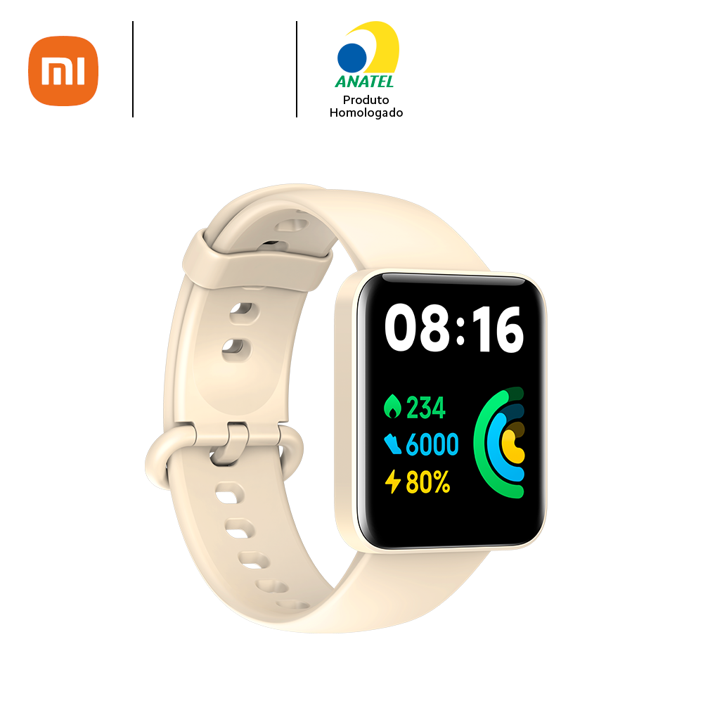 Smartwatch Xiaomi Redmi Watch2 Lite 1,55'' GPS Sp02 Oxímetro Bege ...