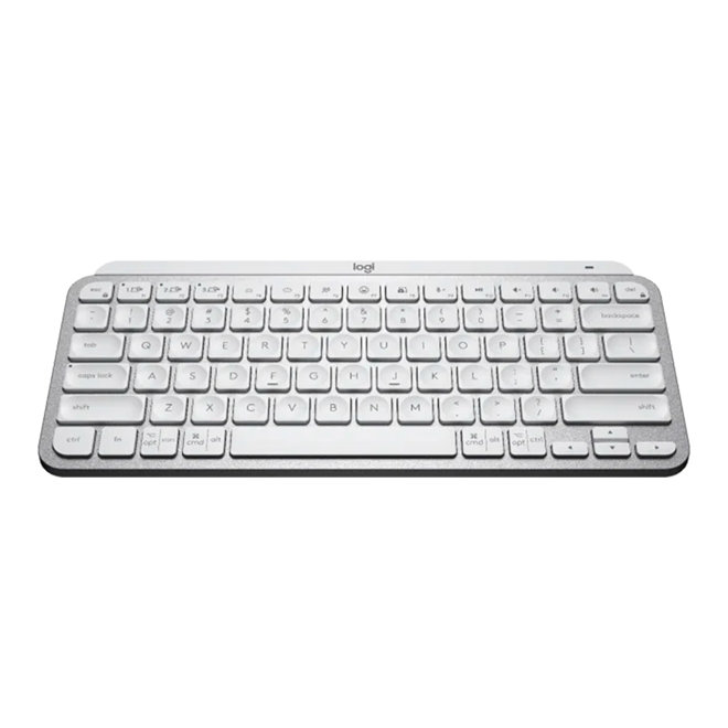 Teclado Sem Fio Logitech MX Keys Mini Bluetooth US Cinza Claro - 920-010506