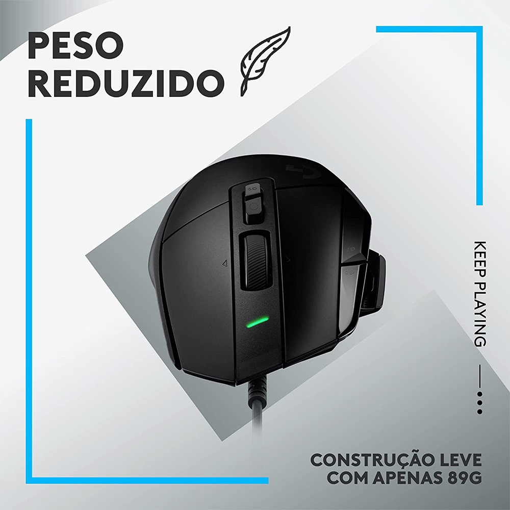 Mouse Gamer Logitech G502 X 25.600DPI Preto - 910-006137