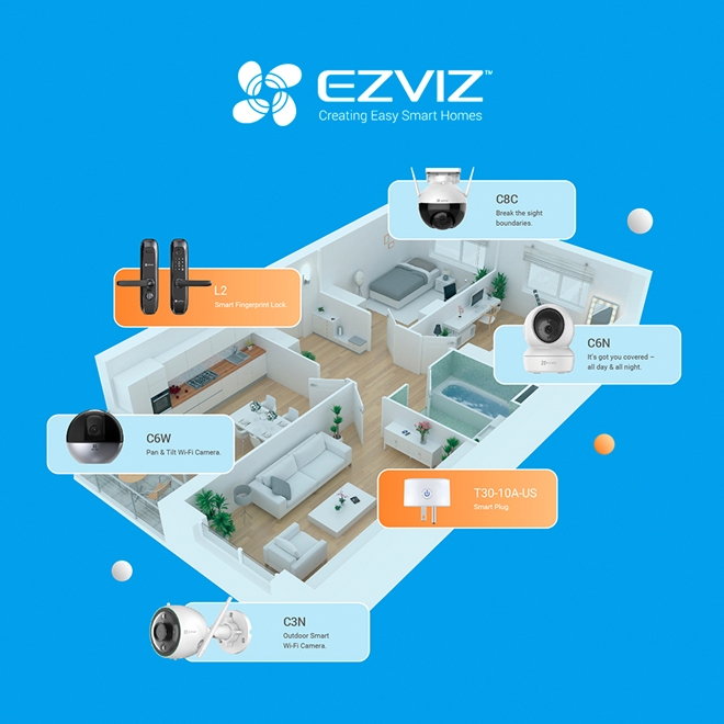 Câmera De Segurança Ezviz C6N 4MP FHD Wifi 4mm CS-C6N-D0-8B4WF