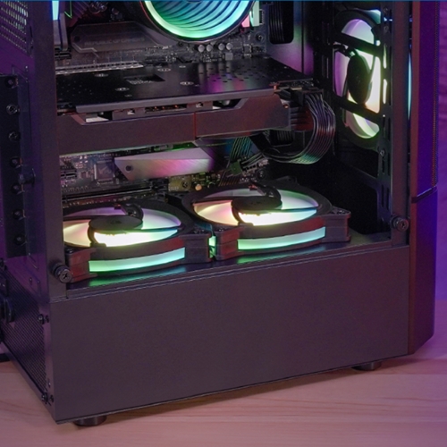 Gabinete Gamer AeroCool Quantum V2 Preto Vidro Temperado Mid Tower ATX ...