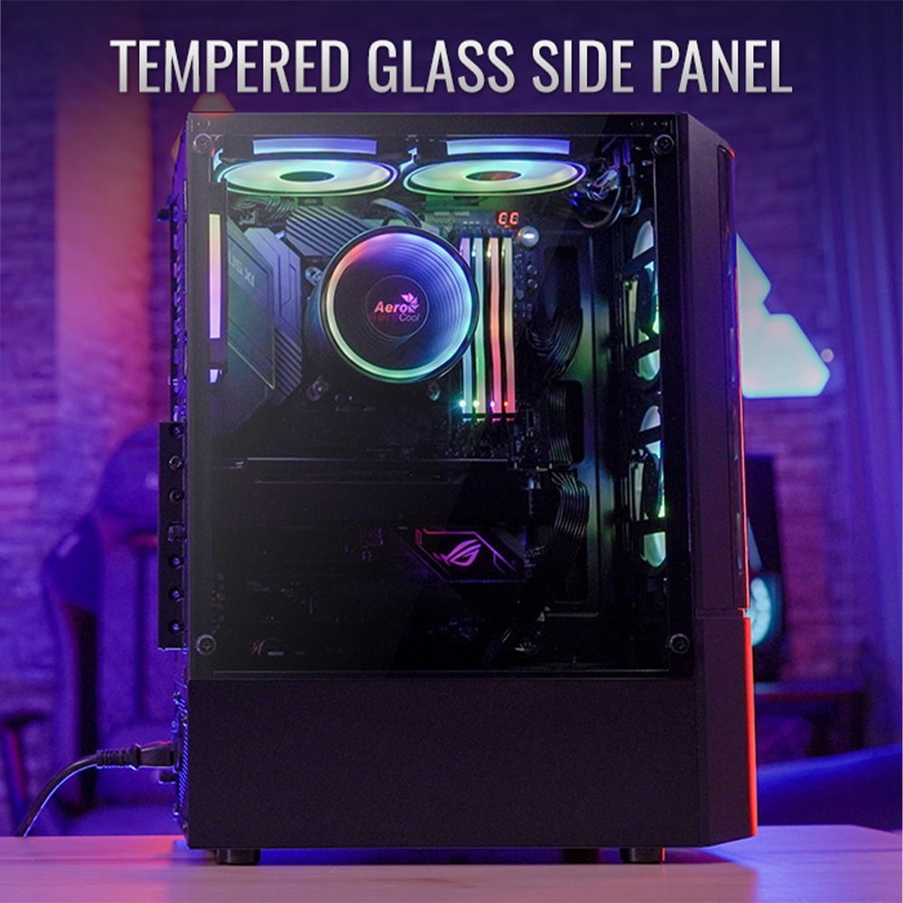 Gabinete Gamer AeroCool Quantum V2 Preto Vidro Temperado Mid Tower ATX ...