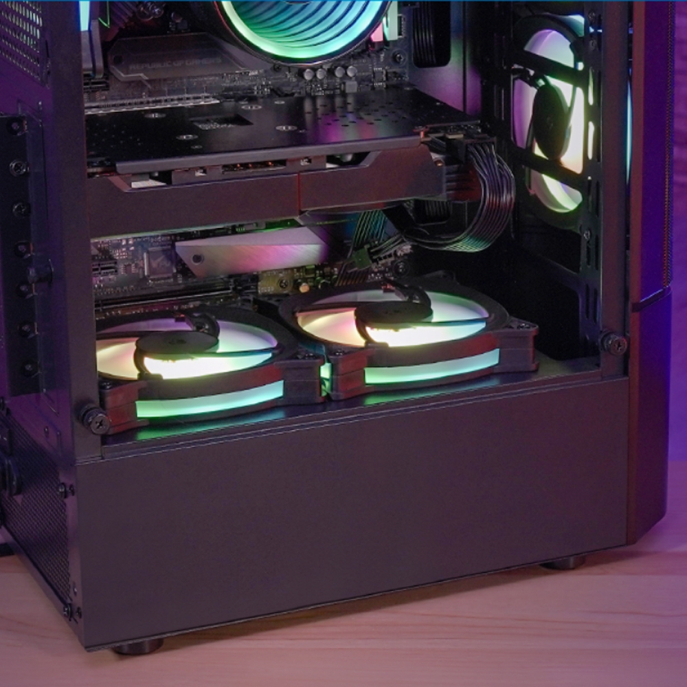 Gabinete Gamer AeroCool Quantum V2 Preto Vidro Temperado Mid Tower ATX ...