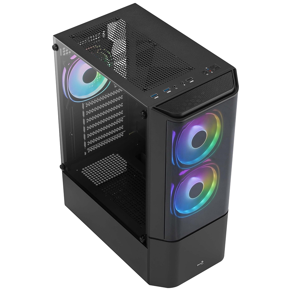 Gabinete Gamer AeroCool Quantum V2 Preto Vidro Temperado Mid Tower ATX ...