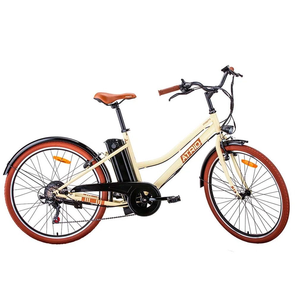 Bicicleta Elétrica Atrio Miami Aro 26 Retrô 350w 7.8ah 6v Shimano Bege ...