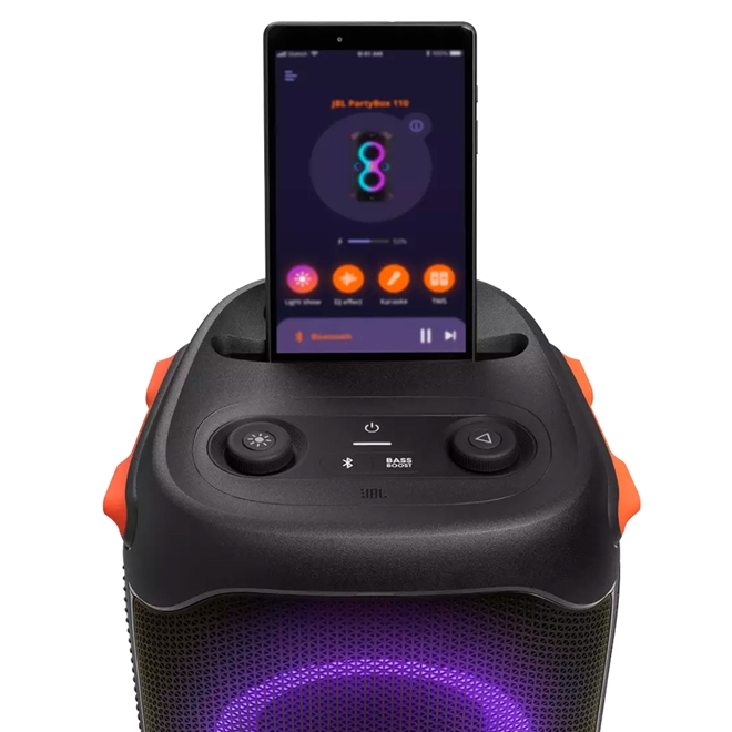 Caixa de Som JBL Torre Partybox 110 160W Bluetooth Preto - JBLPARTYBOX110BR