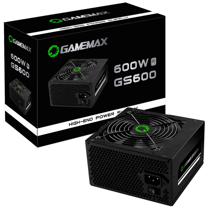 Fonte Gamemax GS600 600W 80 Plus White Preto