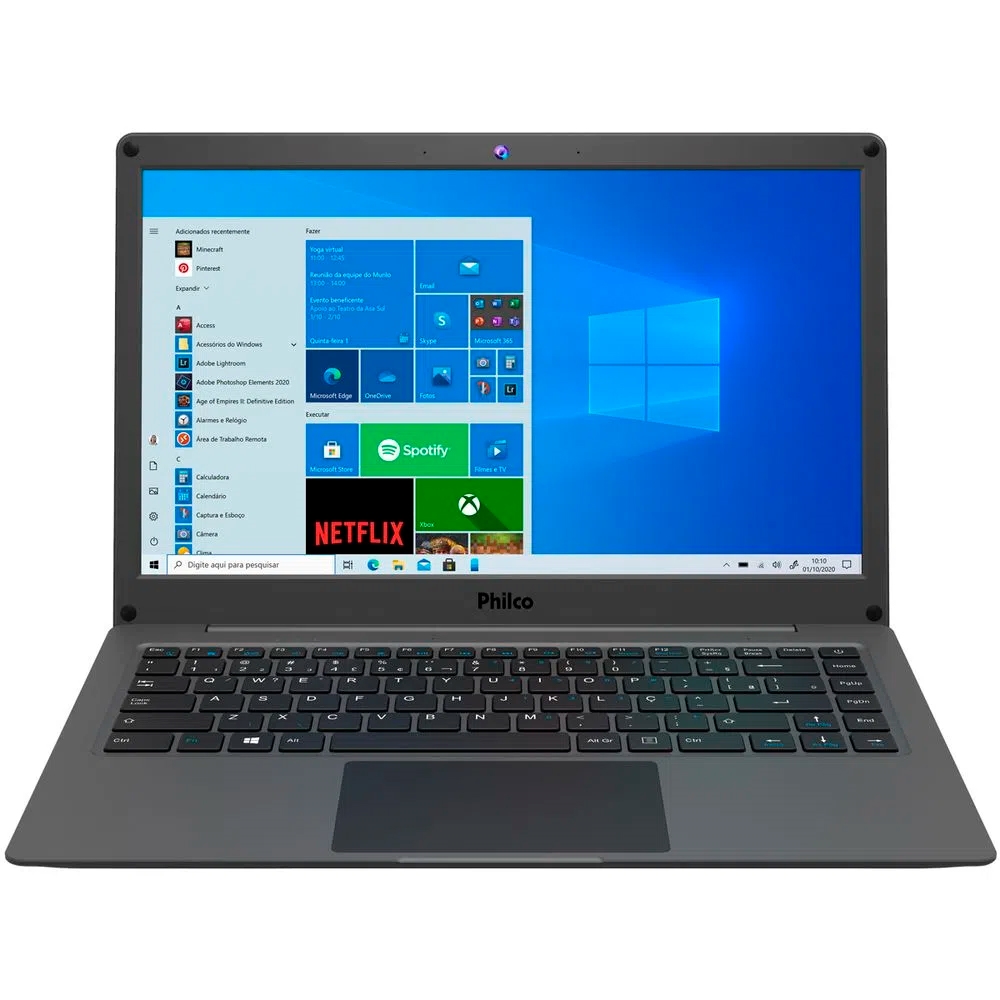 Notebook Philco 14'' FHD IPS N3350 SSD 128GB 4GB Windows 10 Cinza - PNB14