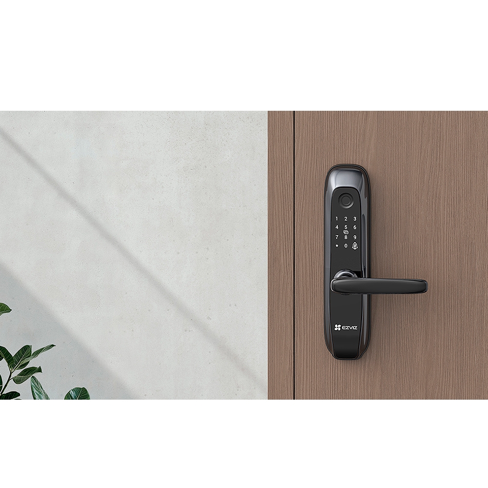 Fechadura Digital Smart Ezviz L2S Biometria Cartão Senha Preto - CS-L2S ...