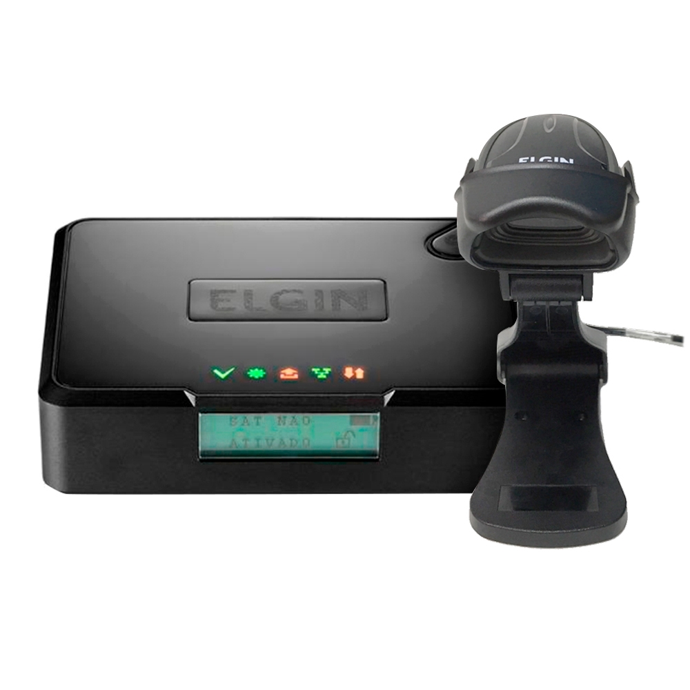 Kit SAT Fiscal Elgin Smart + Leitor de Código de Barras Elgin c ...