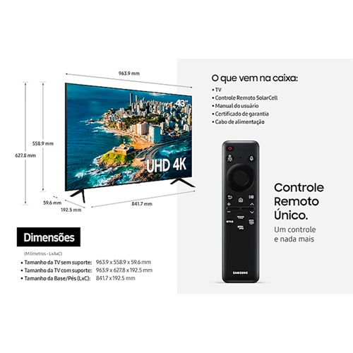 Smart TV Samsung 55'' Business Ultra HD 4K HDR HDMI Wi-Fi USB ...