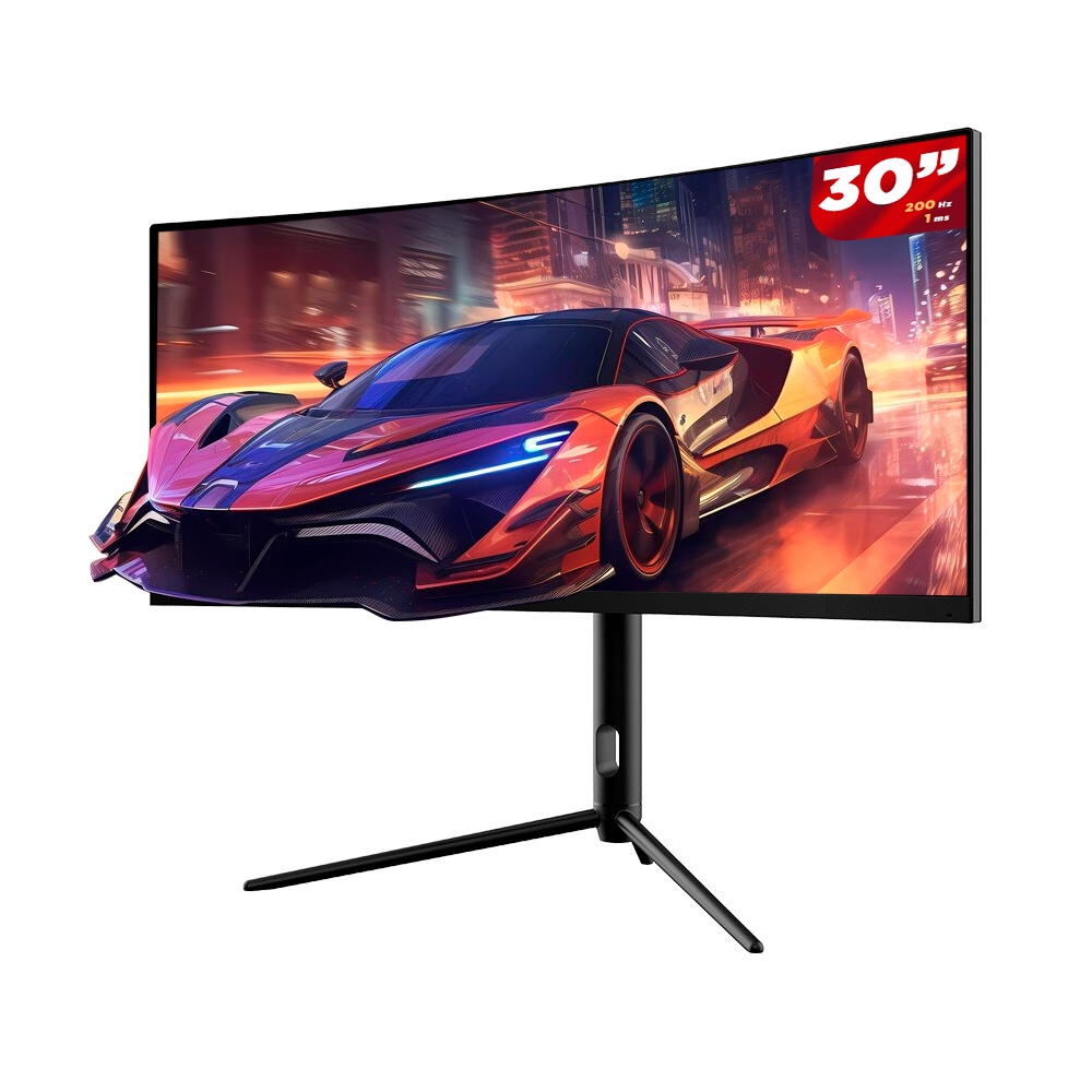 Monitor Gamer Ultrawide 30'' WFHD 200Hz 1MS DCR Inteligente Adaptive-Sync HDMI DP VA Preto - DHI ...