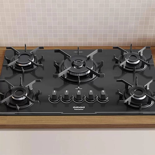 Cooktop 5 Bocas Itatiaia Itamaster Vidro Temperado Gás Tripla Chama 5Q ...