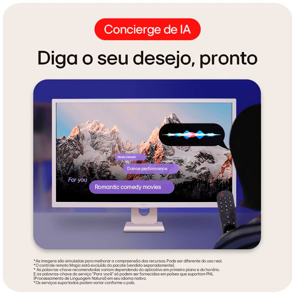 Monitor Smart LG MyView 32'' FHD HDR HDMI USB IPS Wifi WebOS - 32SR50F ...