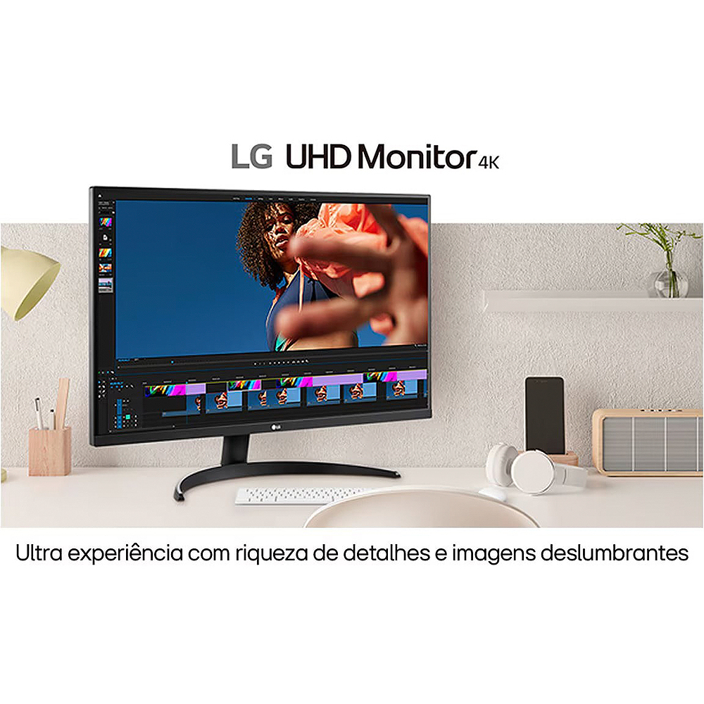Monitor LG 32'' Ultra UHD 4K UHD 4ms HDR HDMI DP Freesync - 32UR500-B.AWZM