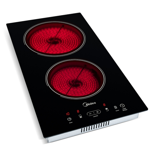 Cooktop 2 Bocas Midea Vitrocerâmico Touch 2Q Preto 220V CCA20P2