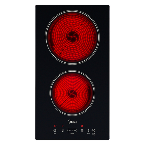 Cooktop 2 Bocas Midea Vitrocerâmico Touch 2Q Preto 220V CCA20P2