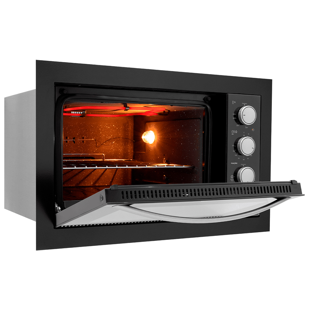 Forno Elétrico Fischer Fit Line Embutir 48L Preto 127V