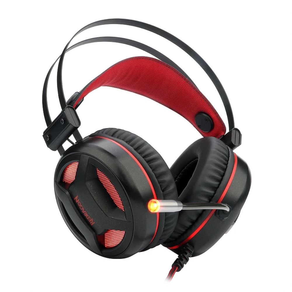 Headset Gamer Redragon MINOS H210 USB Preto c/ Vermelho