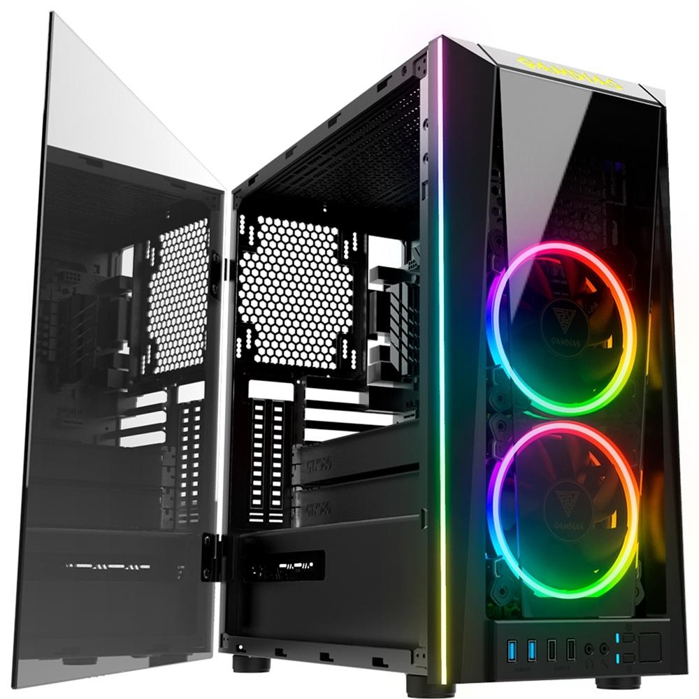 Gabinete Gamer Gamdias TALOS M1A RGB Mid Tower Preto ATX