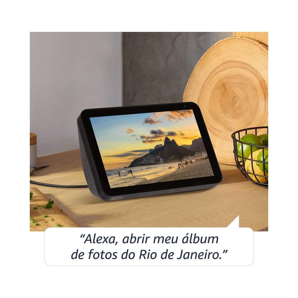 Smart Speaker Amazon com Alexa Echo Show 8 com Tela 8'' Preto