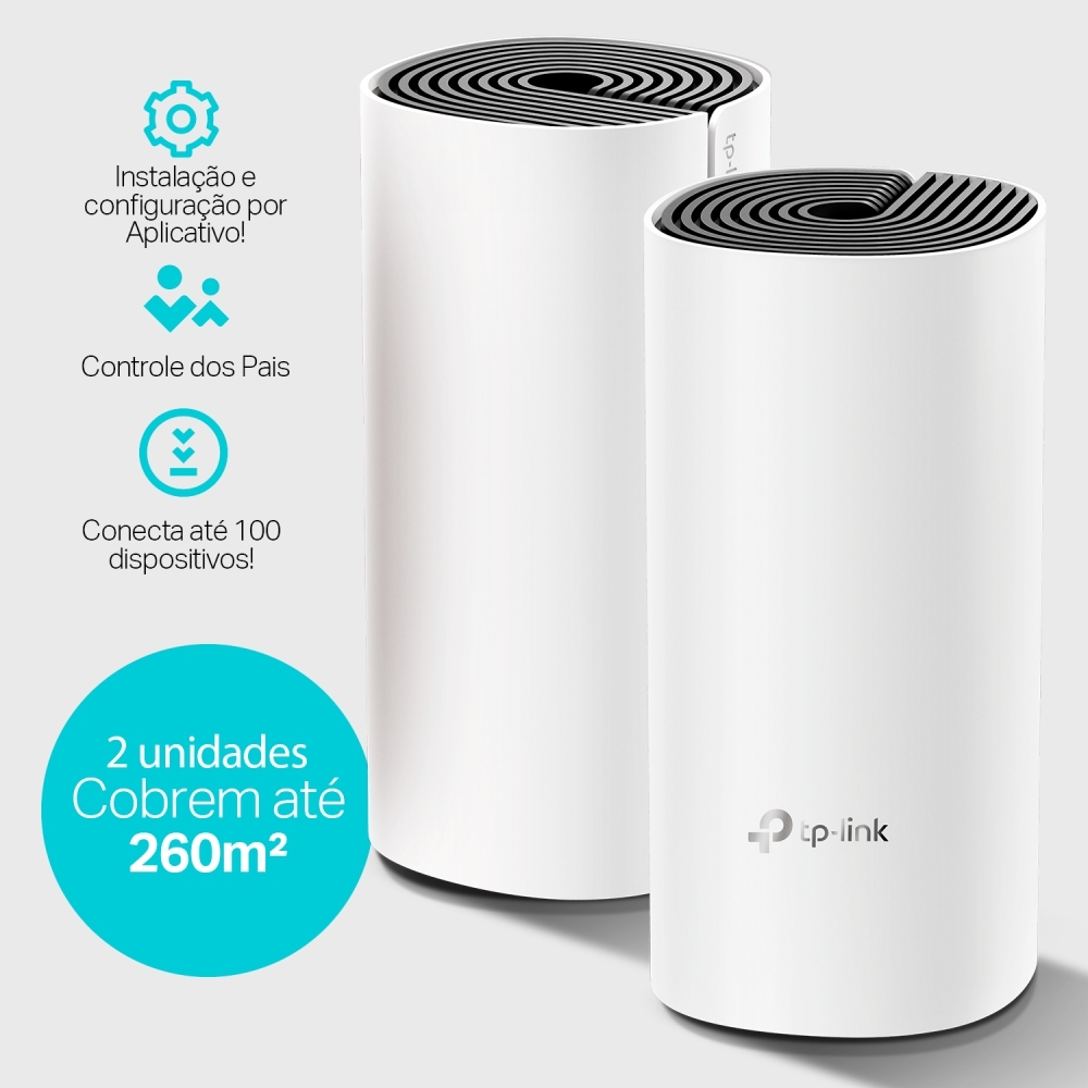 Roteador TP-Link Deco M4 Wireless AC1200 Sistema Mesh 2-pack 0150502927