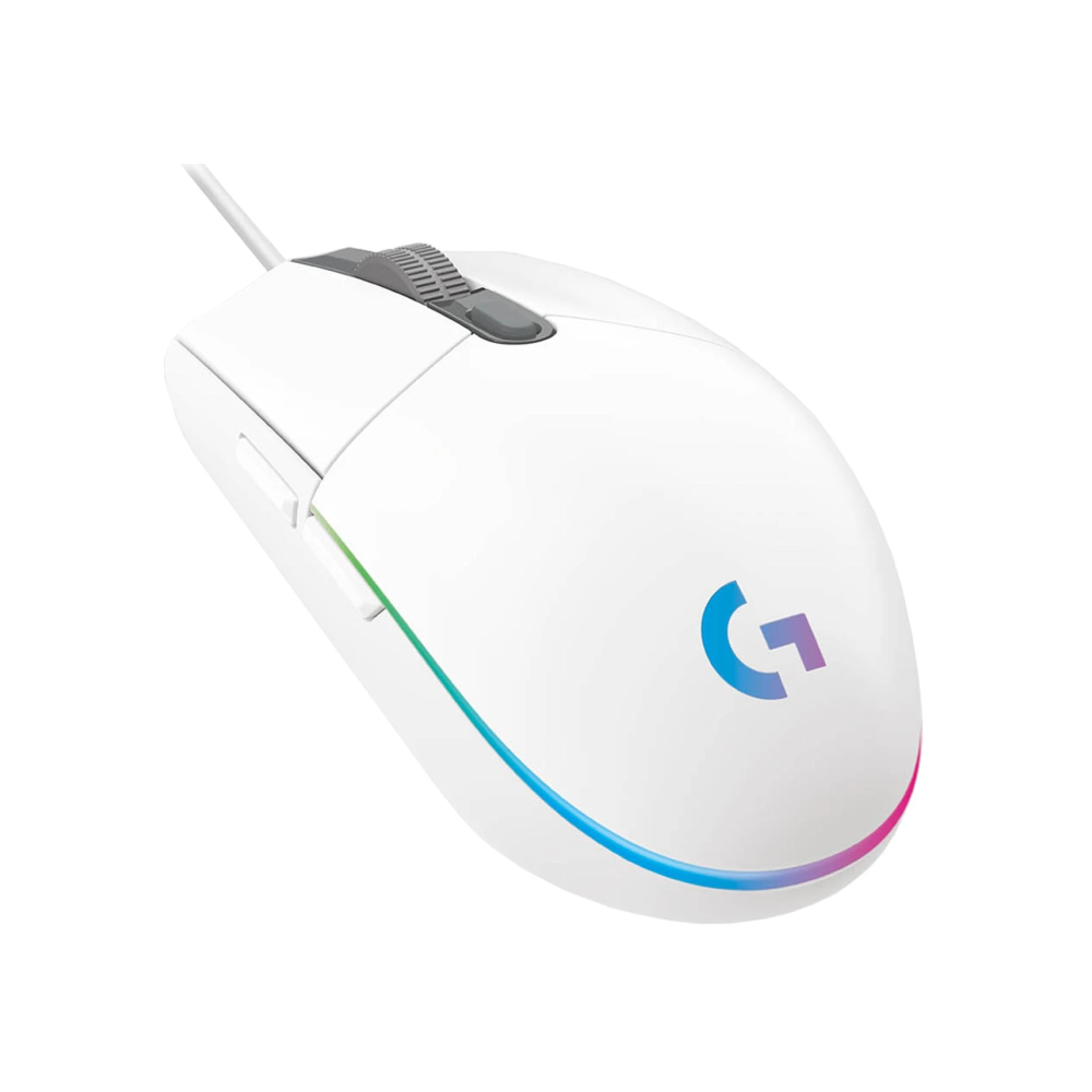 Mouse Gamer Logitech G203 Lightsync RGB 8000Dpi Branco 910-005794