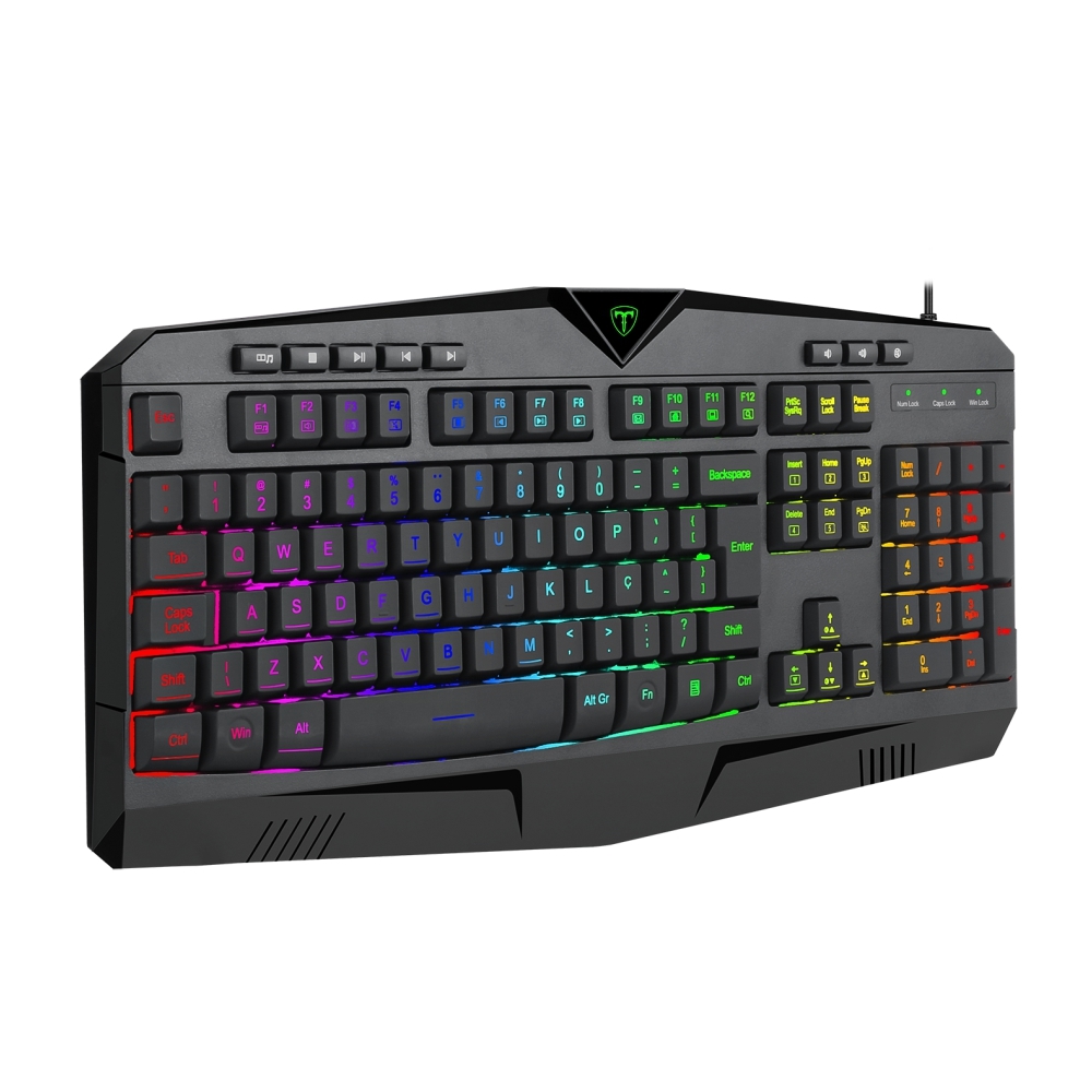 Teclado Gamer T-Dagger Submarine Membrana RGB ABNT2 TGK205