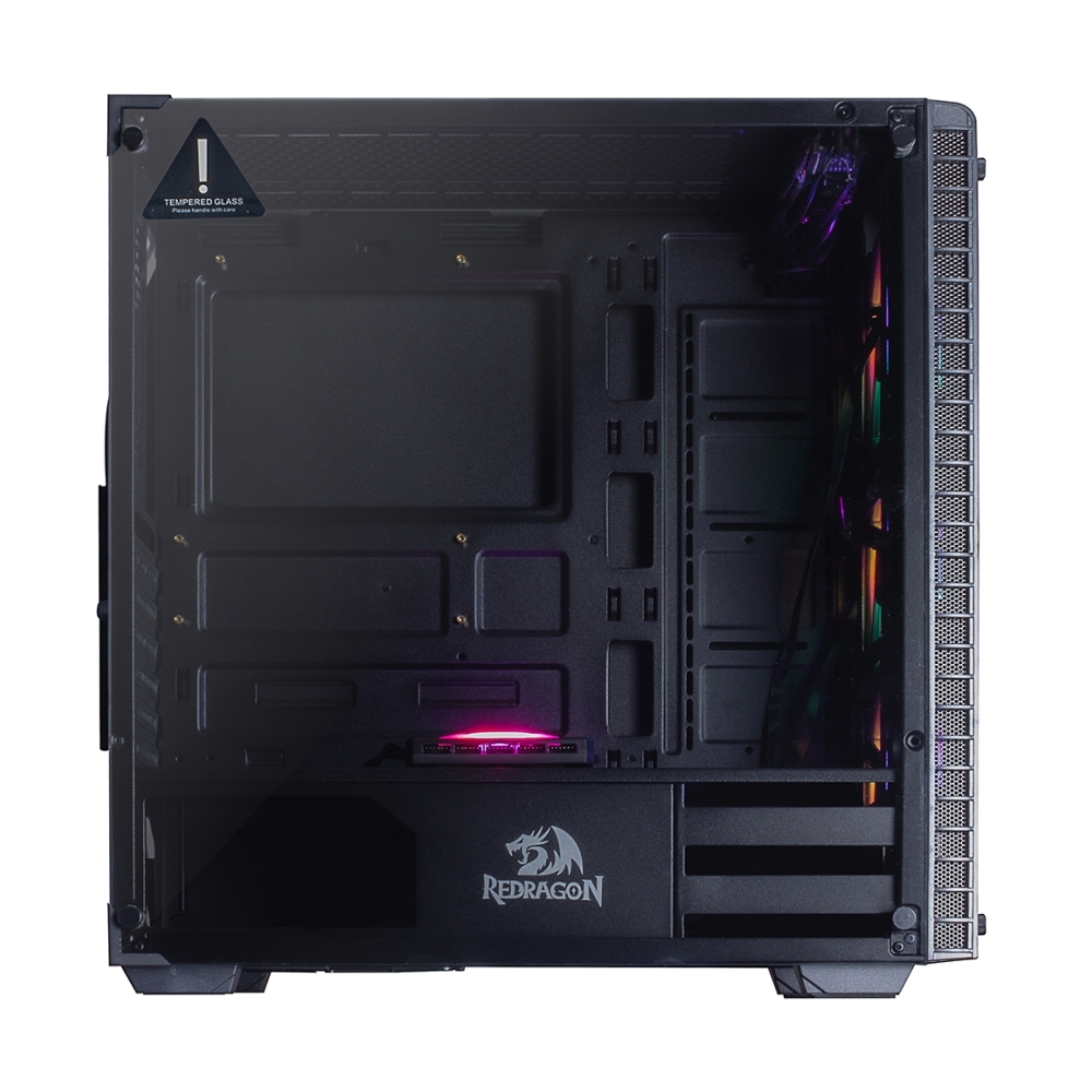 Gabinete Gamer Redragon Diamond Storm Pro RGB Mid Tower ATX Preto GC-903