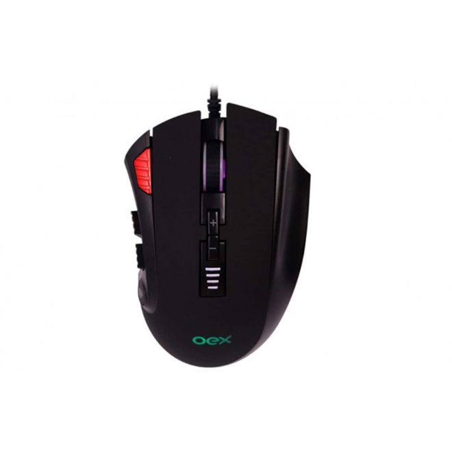 Mouse Gamer Óptico OEX Game Mouse Strike RGB 10000Dpi MS315