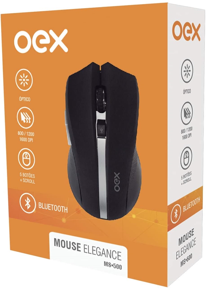 Mouse Óptico OEX Elegance Sem Fio Bluetooth 1600Dpi MS500