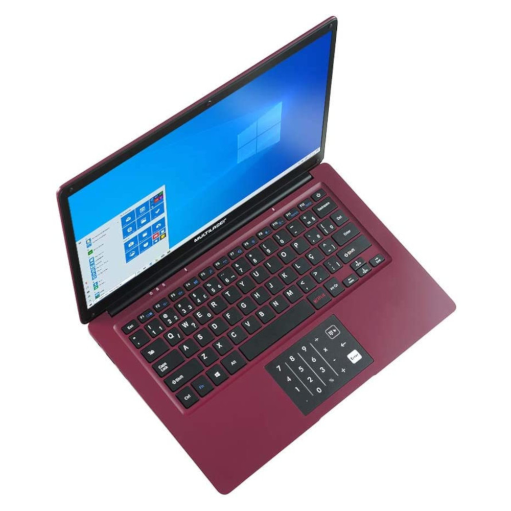 Notebook Multilaser Legacy Cloud Red 14'' HD Atom Z8350 32GB 2GB PC133 ...