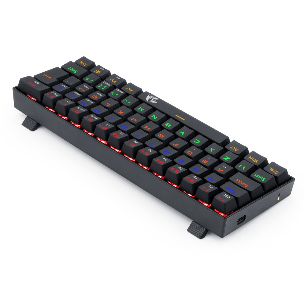 Teclado Gamer Mecânico Compacto Redragon Lakshmi Rainbow K606R Switch Blue
