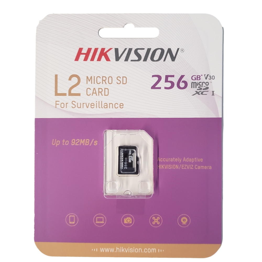 Cartão de Memória Hikvision MicroSD L2 Series 256GB HS-TF-L2(STD)/256G/P