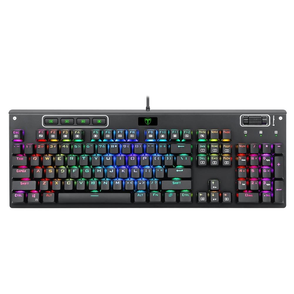 Teclado Gamer T-Dagger Adriatic RGB Mecânico ABNT2 Switch Blue T-TGK316-BL