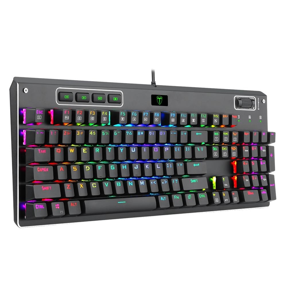 Teclado Gamer T-Dagger Adriatic RGB Mecânico ABNT2 Switch Blue T-TGK316-BL