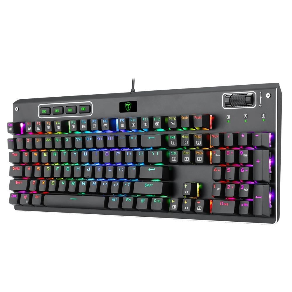 Teclado Gamer T-Dagger Adriatic RGB Mecânico ABNT2 Switch Blue T-TGK316-BL