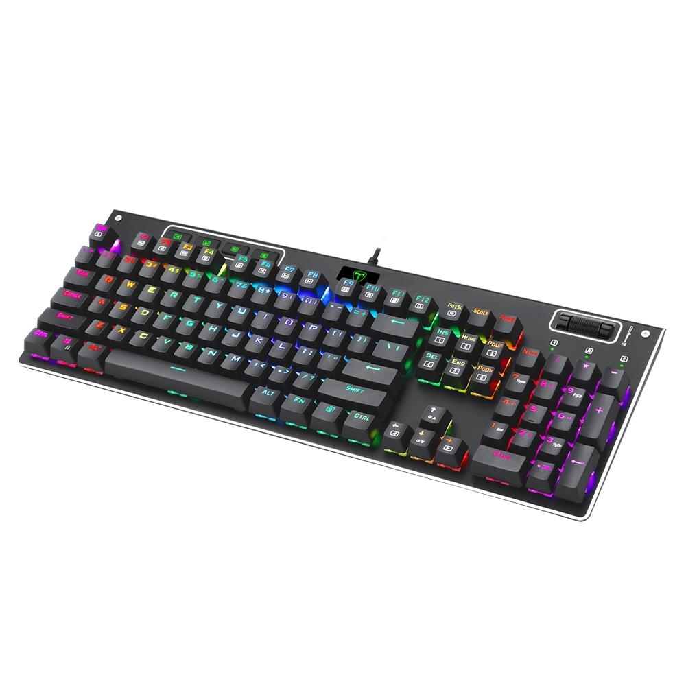 Teclado Gamer T-Dagger Adriatic RGB Mecânico ABNT2 Switch Blue T-TGK316-BL