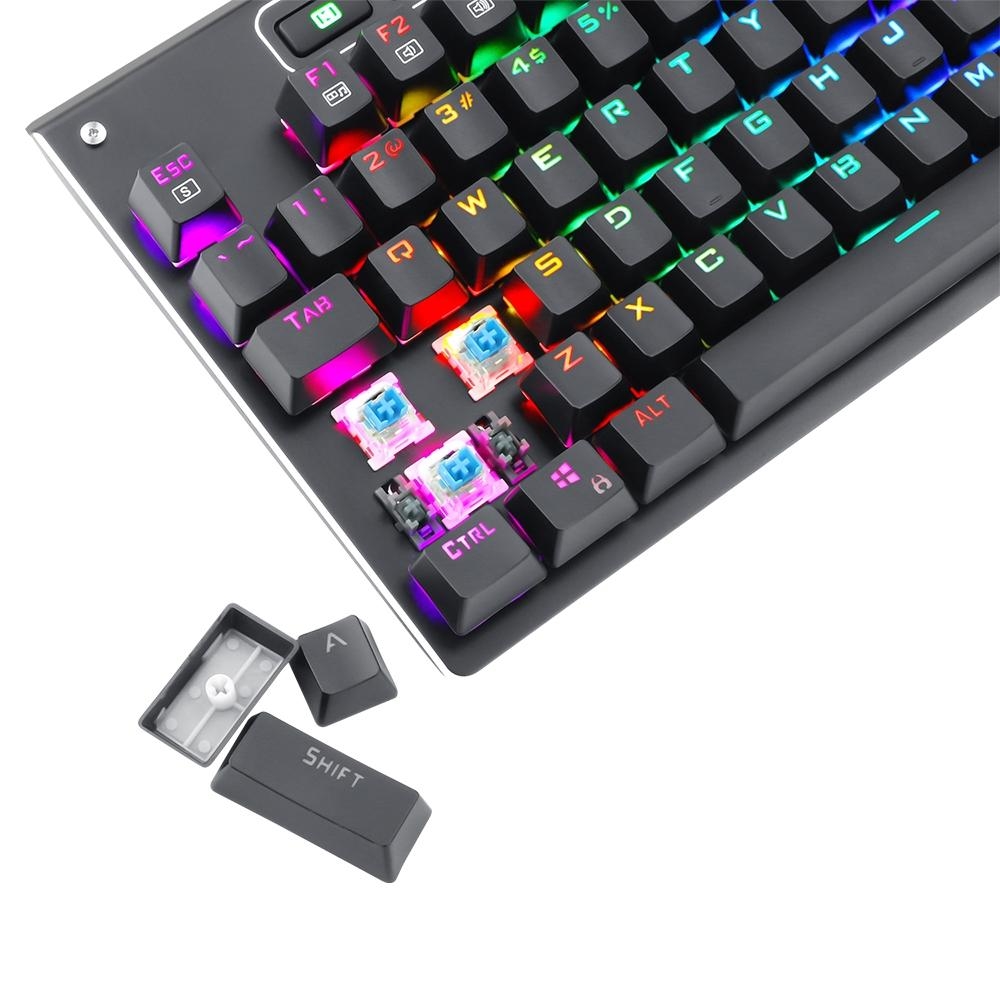 Teclado Gamer T-Dagger Adriatic RGB Mecânico ABNT2 Switch Blue T-TGK316-BL