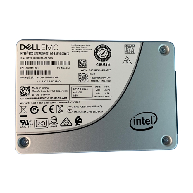 SSD Para Servidor Dell D3-S4510 Series 2.5'' 480GB SATA III 560Mb/s ...