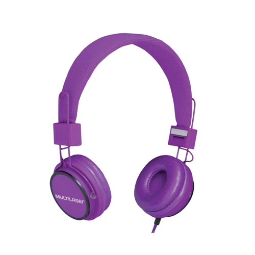 Headphone Multilaser Fun c/Microfone Roxo - PH090