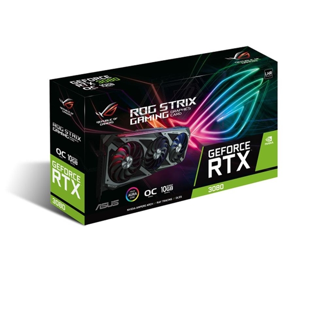 Placa de Vídeo Asus Rog Strix GeForce RTX 3080 OC Edtion LHR 10GB GDDR6X 320 BIT ROG-STRIX-RTX3080V2