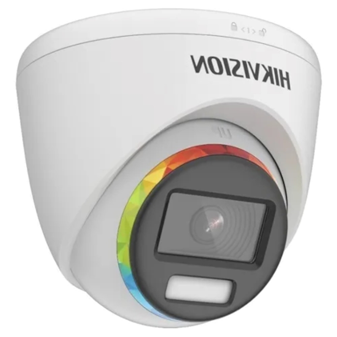 Câmera De Segurança Hikvision Turret Colorvu 2mp Fhd Ds 2ce72df8t F 2 8mm
