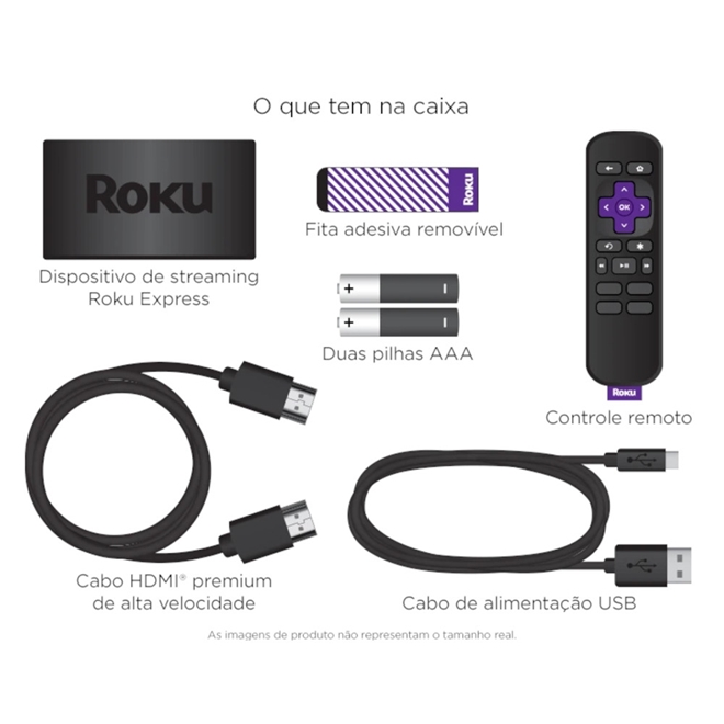 Roku Express - Dispositivo de Streaming Full HD com Controle Remoto
