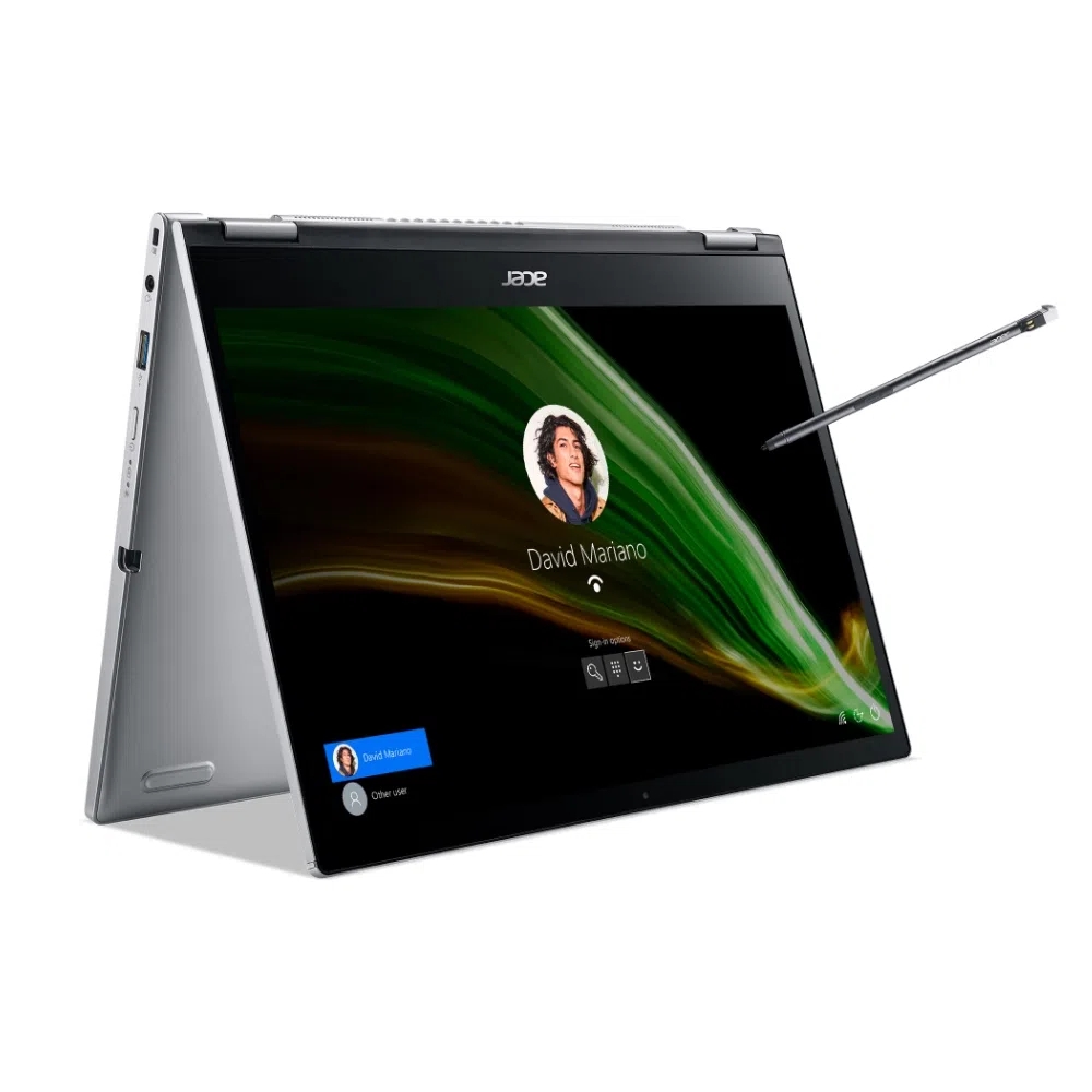 Notebook Acer Spin 3 2 em 1 Touch 14'' FHD i5-1035G1 256GB SSD 8GB Win 10 Home Prata SP314-54N-59HF