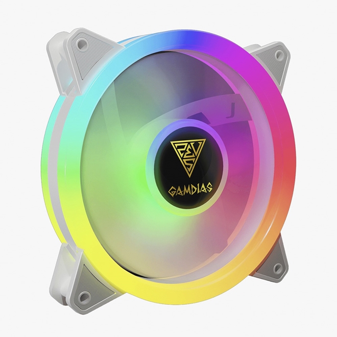 Kit com 4 Fans Gamdias Aeolus 120mm RGB com Controlador Branco - M2 ...